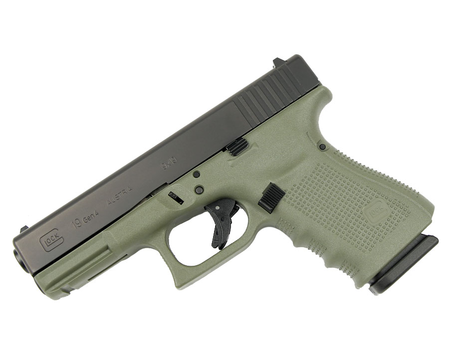Glock 19 GEN 4 9mm - Battlefield Green - Top Gun Supply