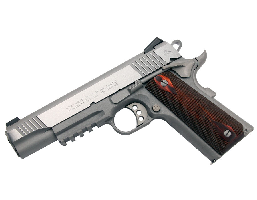Colt Rail Gun, Govt Model, .45ACP, Stainless - Top Gun Supply