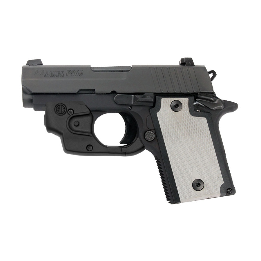 Sig Sauer P938 9mm, Contrast Sights, Nitron, Grey Grips - Top Gun Supply