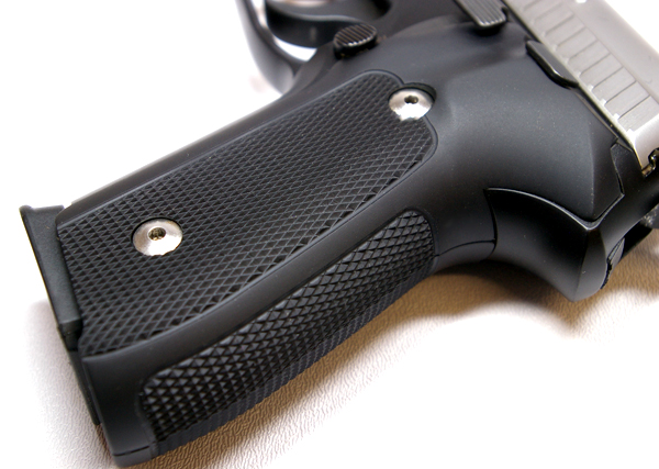Hogue Extreme Aluminum Grips P228, P229 - CHECKERED MATTE BLACK - Top ...