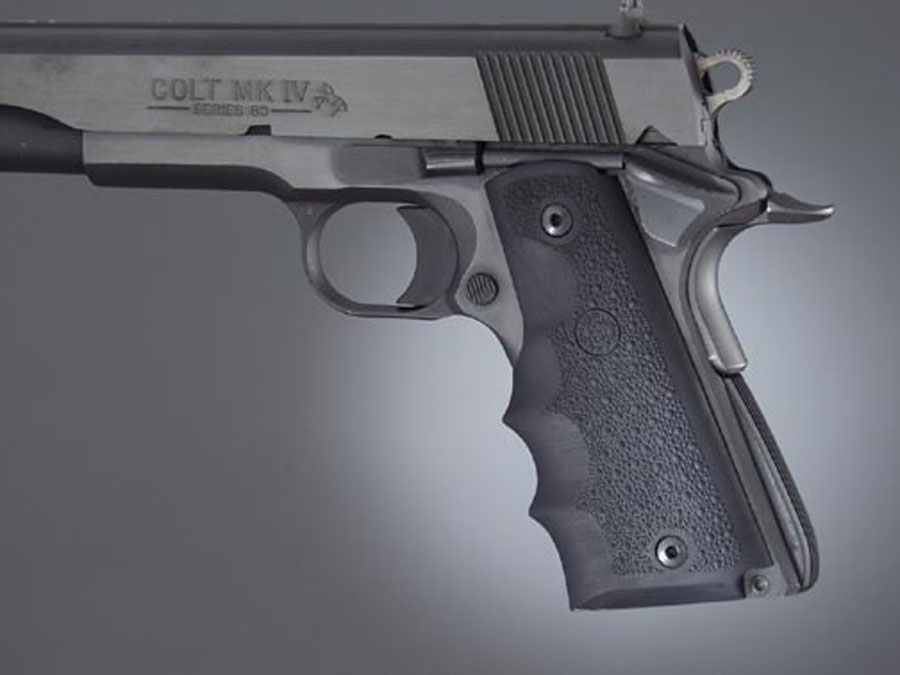 Hogue Rubber Finger Groove Grips 1911 GOVT - Top Gun Supply