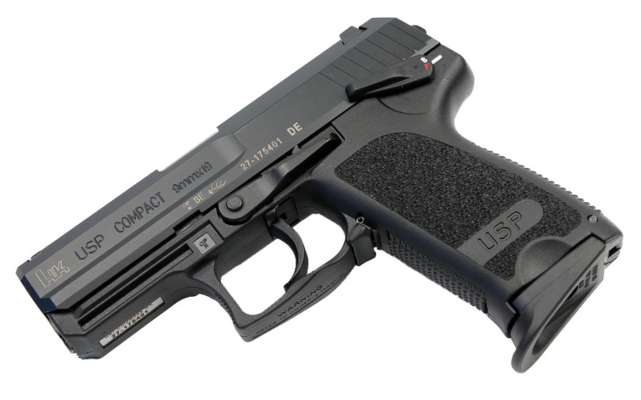 H&K USP Compact 9mm, DA/SA, Night Sights, 3 Mags - Top Gun Supply
